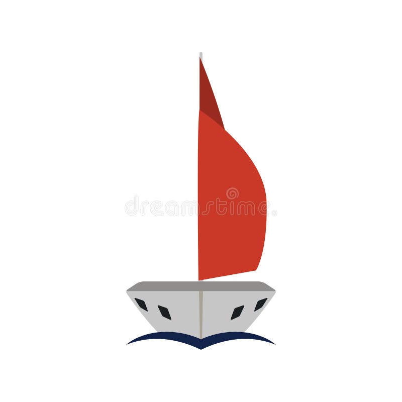 Sail Yacht Icon stock vector. Illustration of design - 143160315
