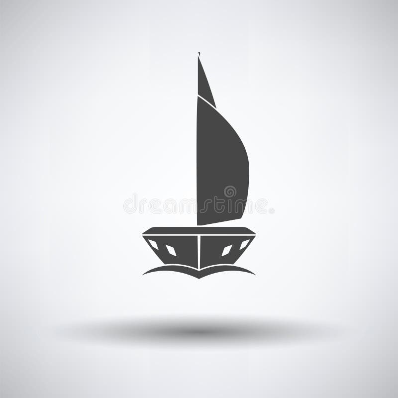 Sail yacht icon front view stock vector. Illustration of vector - 143737912