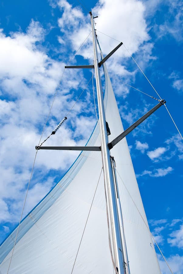 Yacht top of the mast stock photo. Image of ocean, anchor - 39388434