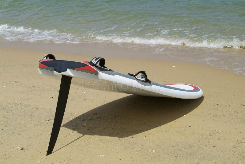 Sailboard on the beach stock image. Image of keel, regatta - 790311