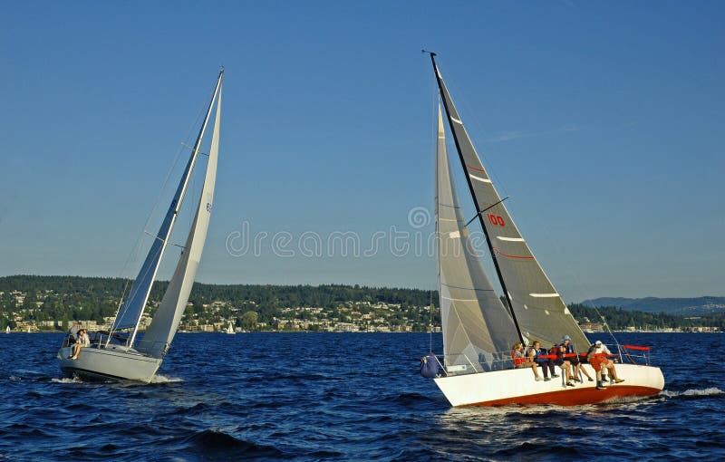 Sailboat Crash editorial image. Image of team, cross, seattle - 1829930