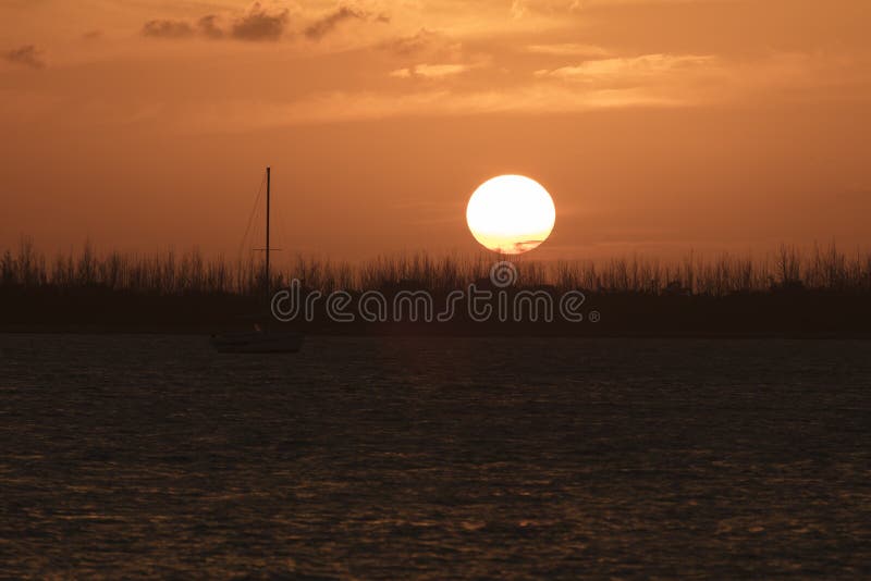 Sailboat at Dredger Key Sigsbee - Key West Florida Stock Image - Image ...