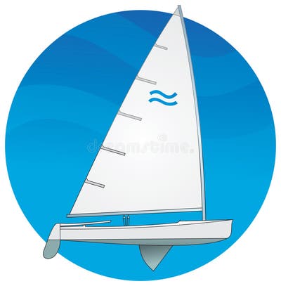 Sailboat. Finn class stock vector. Illustration of single - 15130084