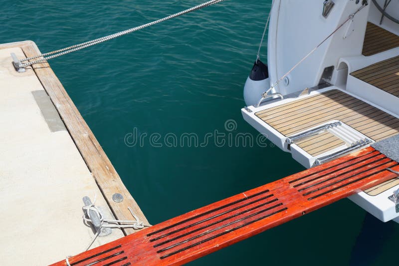 Sailboat Gangway in Croatia Stock Image - Image of sailing, boarding ... Sailboat Gangway in Croatia Stock Image - Image of sailing, boarding ...
