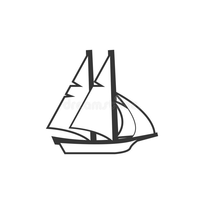 Sailboat Graphic Design Template Vector Isolated Stock Illustration ...