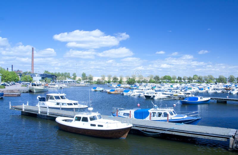 Sailboat Harbor at Summer Day Stock Image - Image of boat, nautical ...