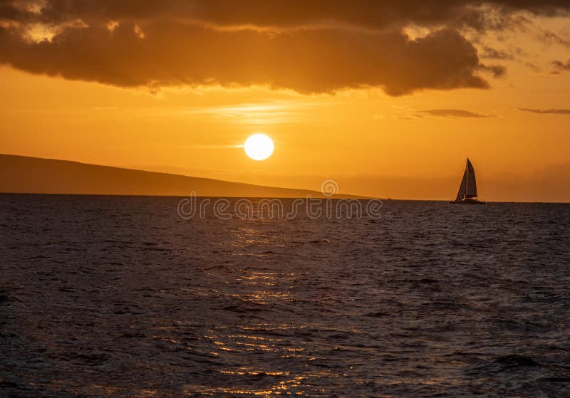 Sailing at Sunset stock photo. Image of sunset, dusk - 279627666