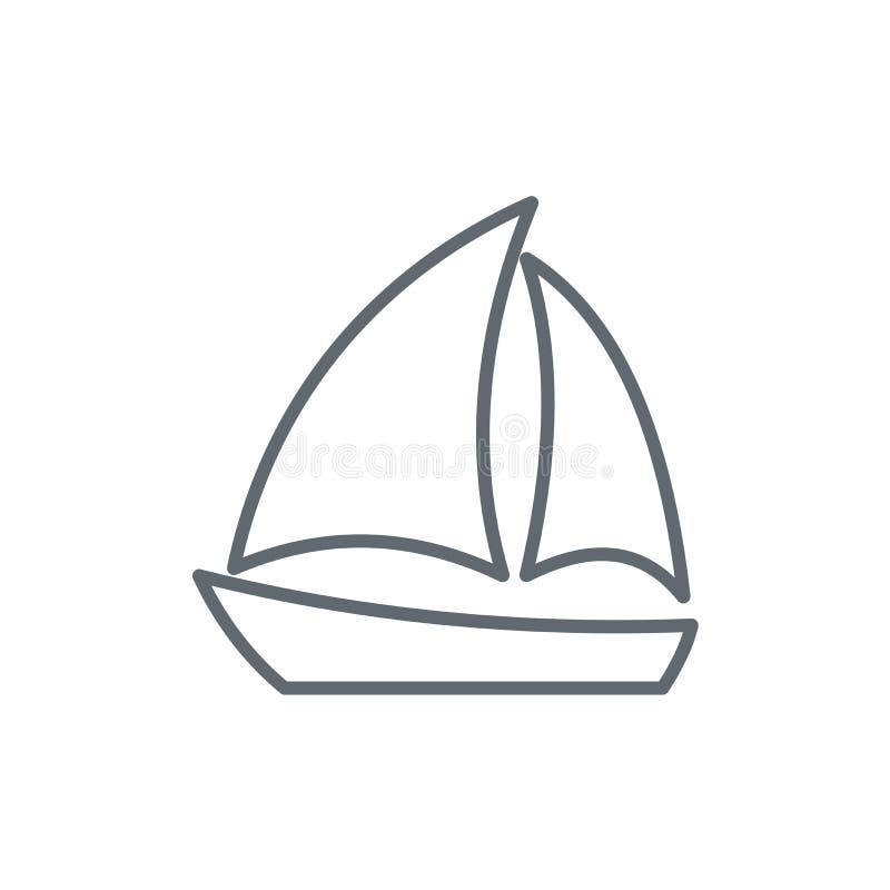 Sailboat icon simple stock vector. Illustration of nautical - 144059057