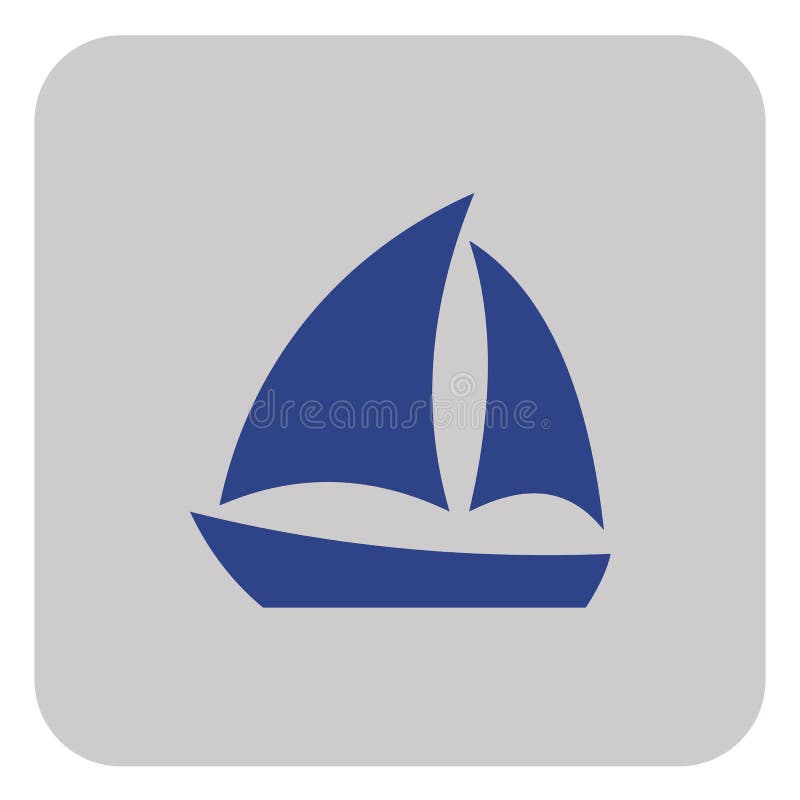 Sailboat icon simple stock vector. Illustration of beach - 109613887
