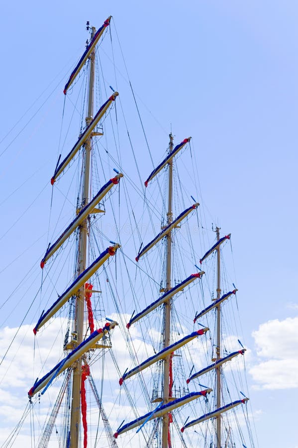 The Sailboat mast stock image. Image of rope, knot, journey - 232416283