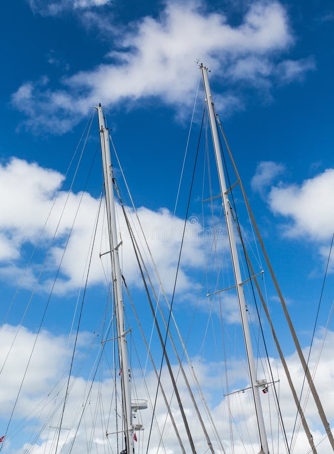 Sailboat Masts stock image. Image of white, moored, vacation - 45039379
