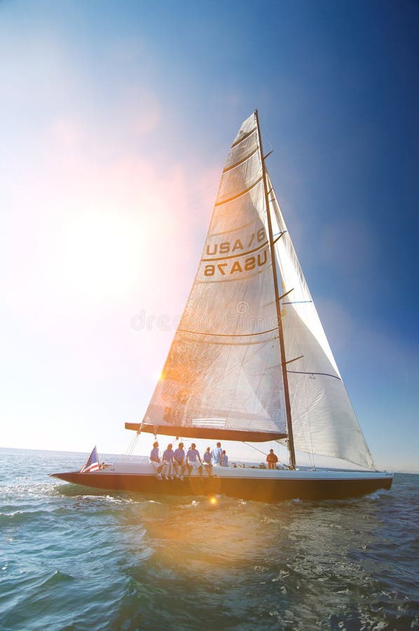Photo of Sailors Sailing on Sailboat Editorial Stock Photo - Image of ...