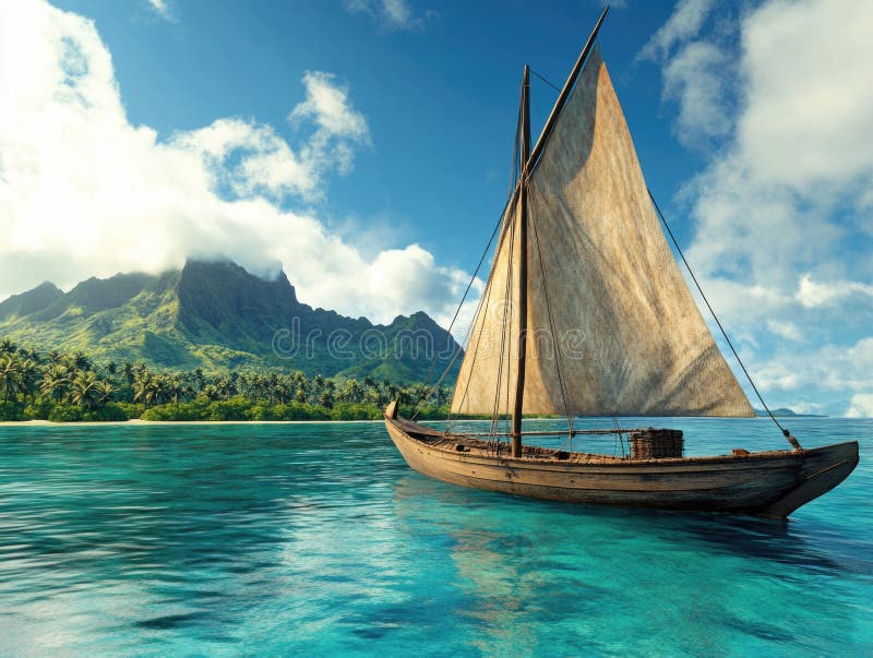 Sailboat on Open Sea stock image. Image of calm, recreation - 379066269