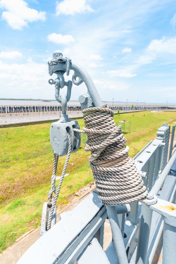 Sailboat pulleys detail stock photo. Image of mechanism - 5947636