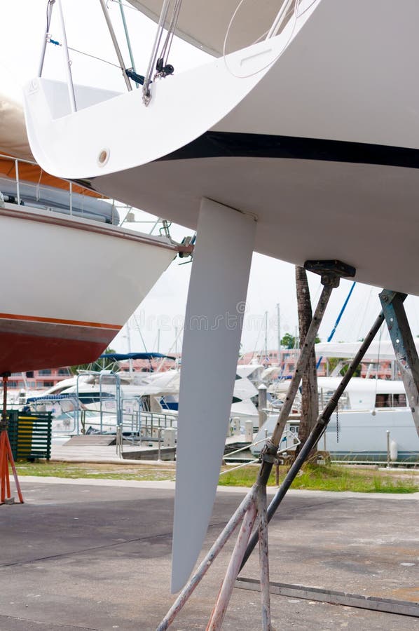 Sailboat rudder stock image. Image of equipment, transportation - 33856757