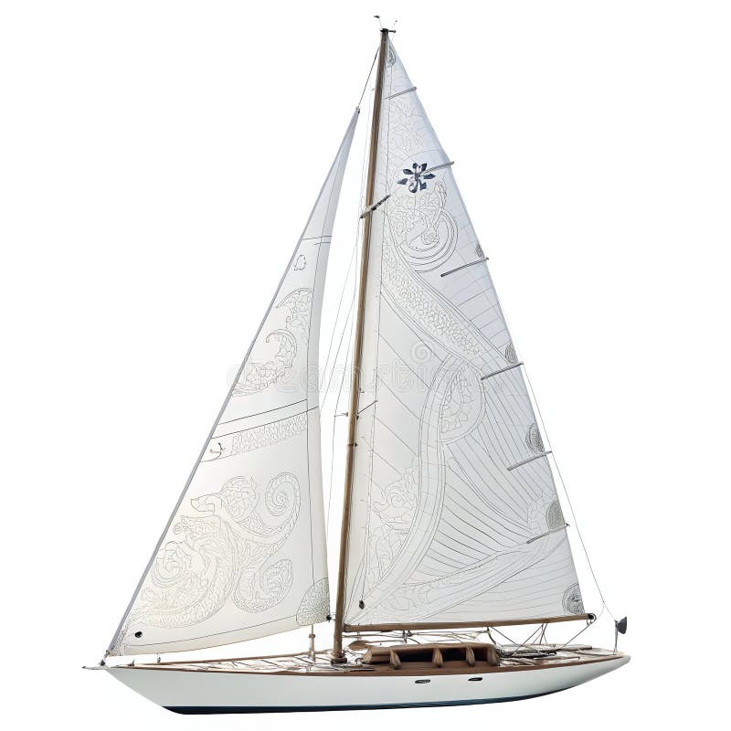 Sailboat Sail Isolated with Elegant Design Stock Illustration ...