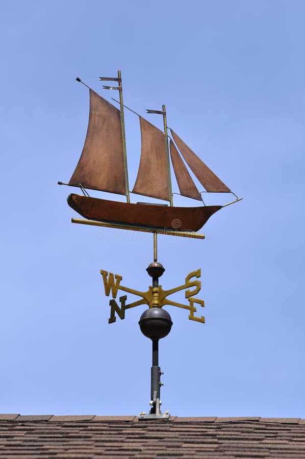 Ship Design Weather Vane stock image. Image of boat, north - 15338243
