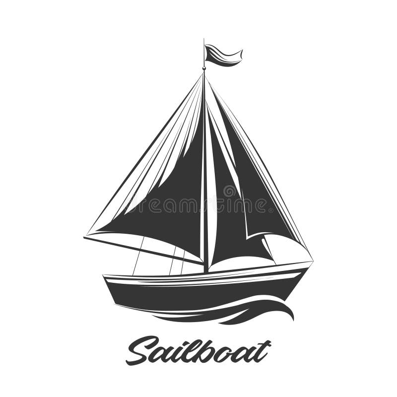 Sailboat sign etching stock vector. Illustration of text - 384583994