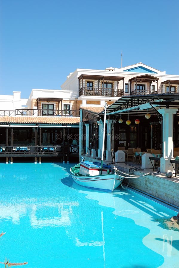 Sailboat in swimming pool stock image. Image of mediterranean - 15052109