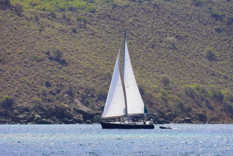 Sailing in the tropics stock image. Image of orange, coast - 13113217