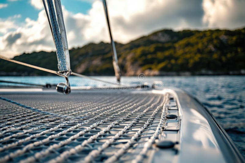 A Sailboat Viewed from the Deck, Great for Travel or Adventure Scenes ...