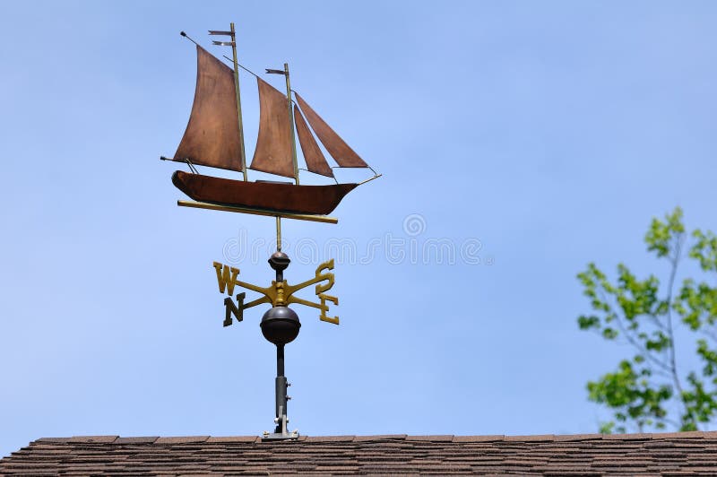 Sailboat Weather Vane stock image. Image of outdoors - 14944413