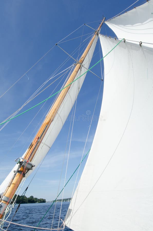 Sailboat in the wind stock photo. Image of bordon, sailing - 81427576