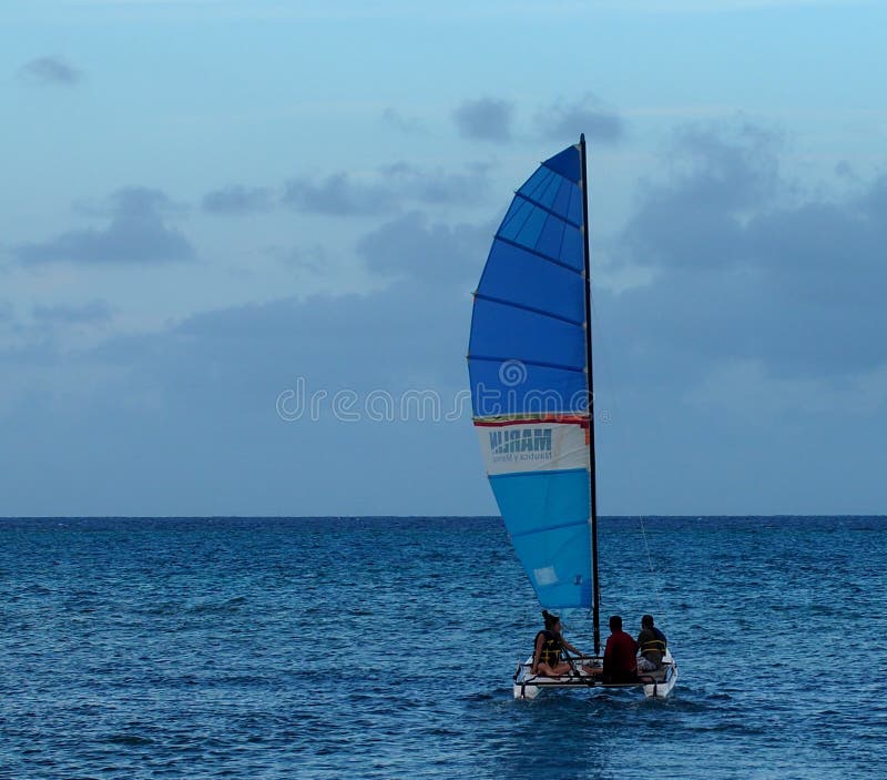 Sailboating in Cuba editorial stock photo. Image of tropical - 63084118