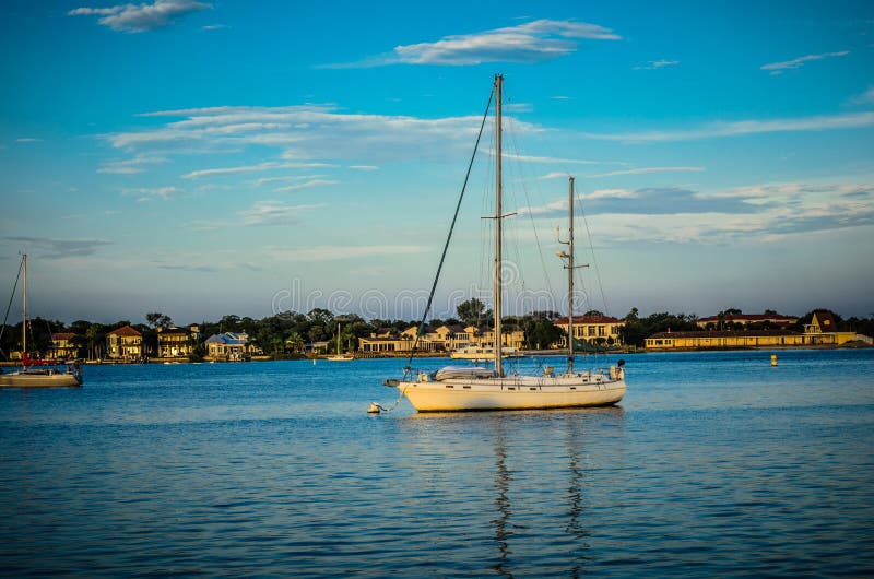 Sailboating in the Waters of Florida Stock Photo - Image of sailboat ...