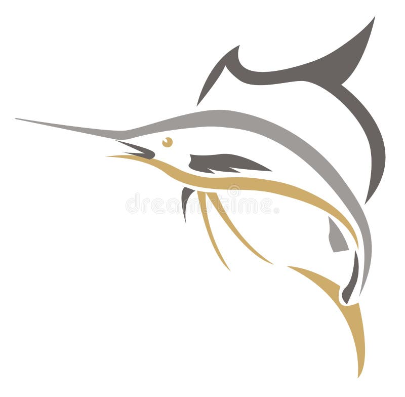 Sailfish Silhouette Isolated Vector Illustration Stock Vector ...