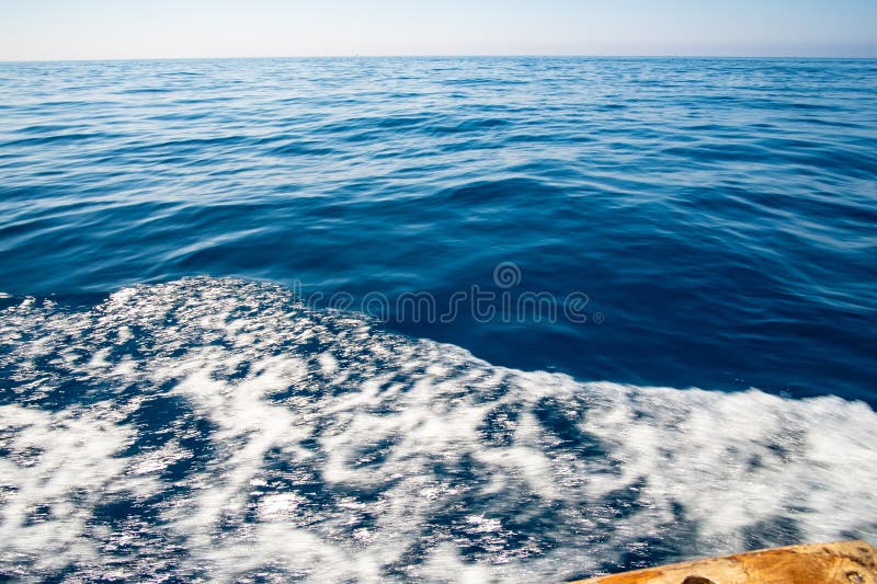 Sailing Across a Blue Calm and Quiet Mediterranean Sea Sea Side View ...