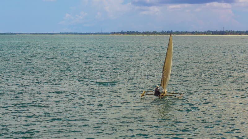 Sailing alone stock photo. Image of sail, landscape, water - 40592660