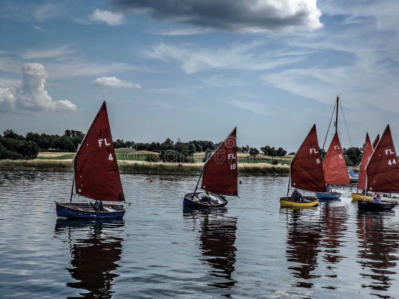 Sailing along stock photo. Image of sails, sailing, river - 58911834