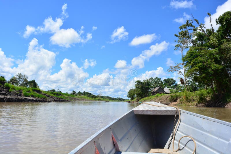Sailing on the Amazon River, in Amazon Jungle, Peru Stock Photo - Image ...