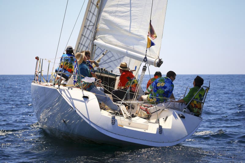 Sailing away editorial stock photo. Image of genoa, crew - 34965628