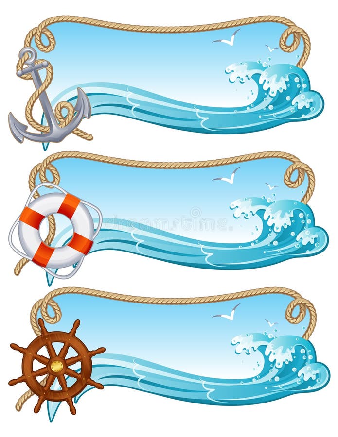Sailing banner stock vector. Illustration of travel, nautical - 9883150
