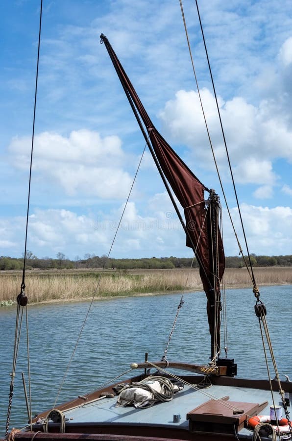 Sailing Barge Sail and Rigging Stock Photo - Image of mast, ahoy: 54129264