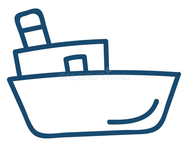 Sailing Big Blue Ship, Icon Stock Vector - Illustration of water, sail ...