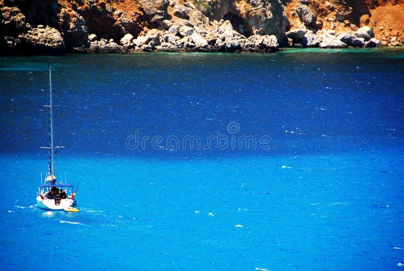 Sailing into the Blue stock image. Image of destination - 23956411