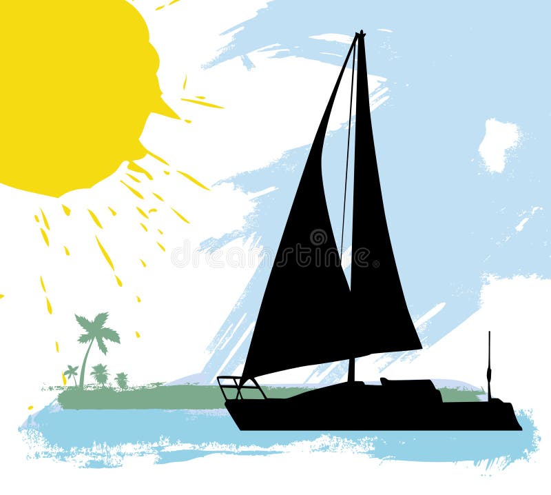 Sailing boat vector stock vector. Illustration of galleon - 7965381