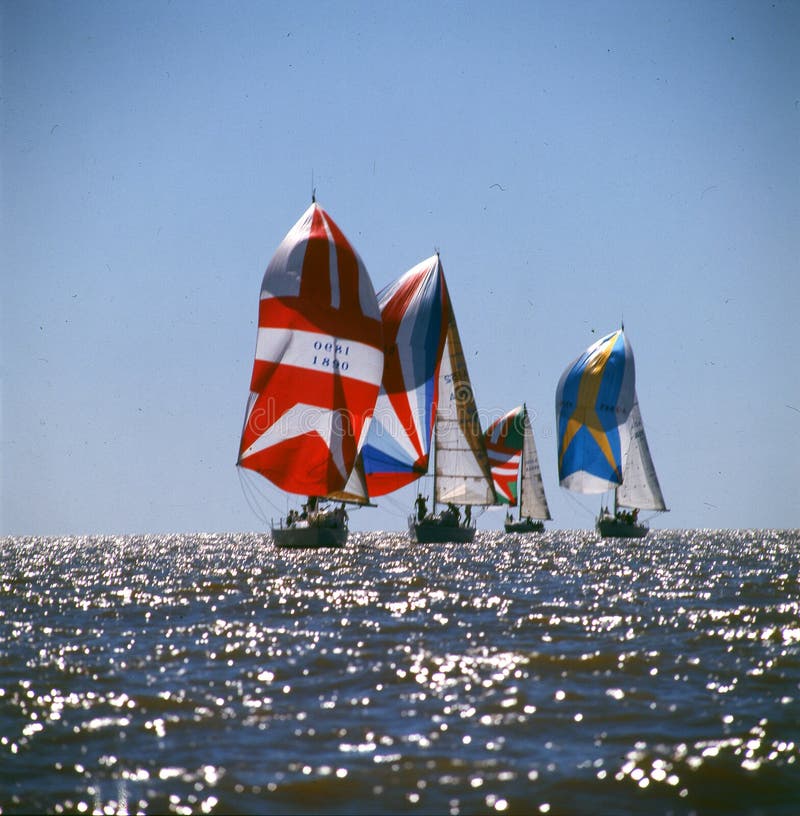 Sailing Boat Sailing in Argentina and a Race on the River Editorial ...