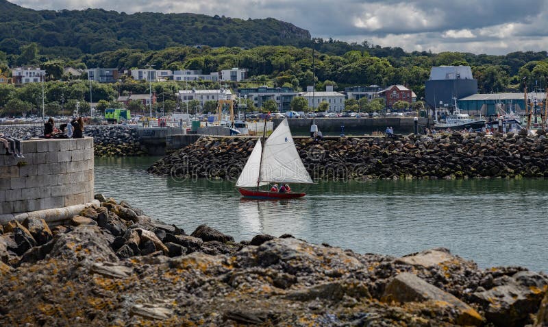 Sailing Boat Entering the Port of Howth, on a Beautiful Sunny Day ...