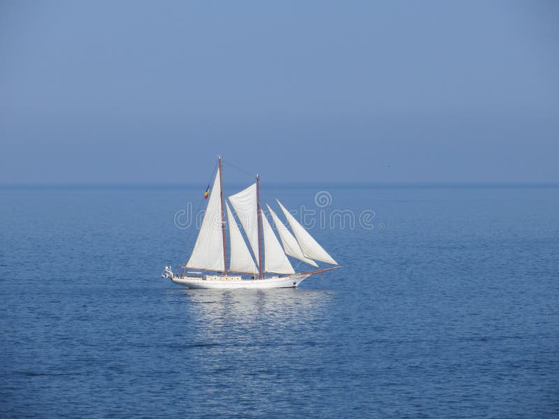 Sailing boat frigate stock image. Image of water, white - 44005475