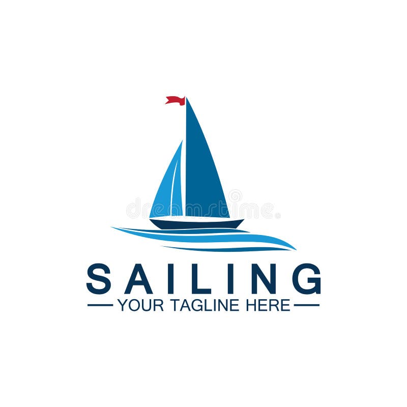 Sailing Boat Logo Template Vector Stock Vector - Illustration of sail ...