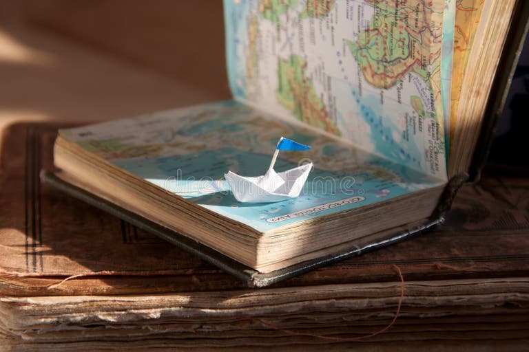 Sailing boat and map. stock photo. Image of boat, azimuth - 29161230