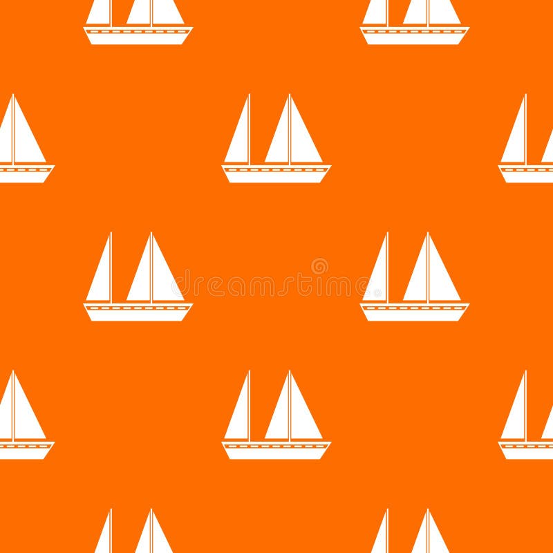 Sailing Boat Pattern Seamless Stock Vector - Illustration of ocean ...