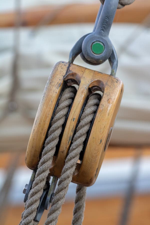Sailing boat pulley stock photo. Image of rigging, seafaring - 306087024