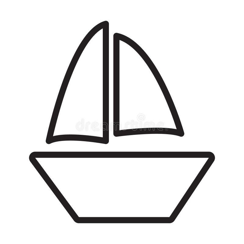 Sailing Boat Vector Icon. Symbols on White Background Stock Vector ...