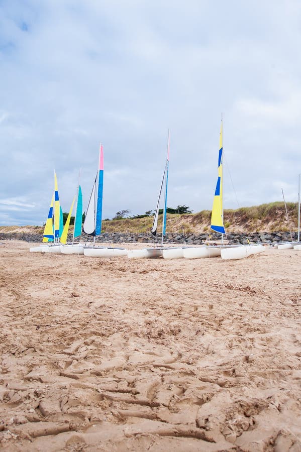 Sailing boats on the beach stock image. Image of outdoor - 133001873