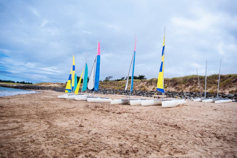 Sailing boats on the beach stock photo. Image of outdoor - 133001886